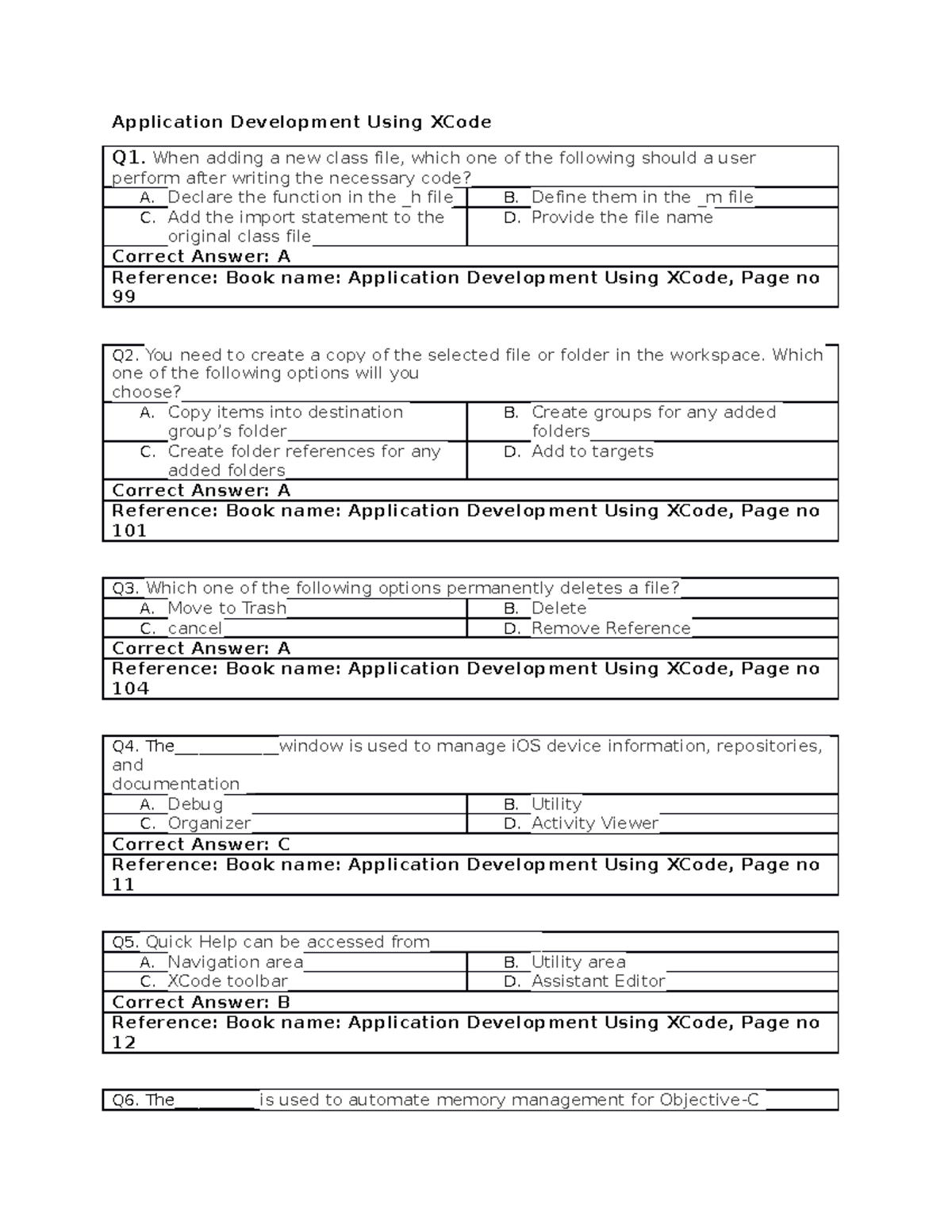 HDSE II Xcode Application Development 17-February-2022 - Application Development Using XCode Q1 ...