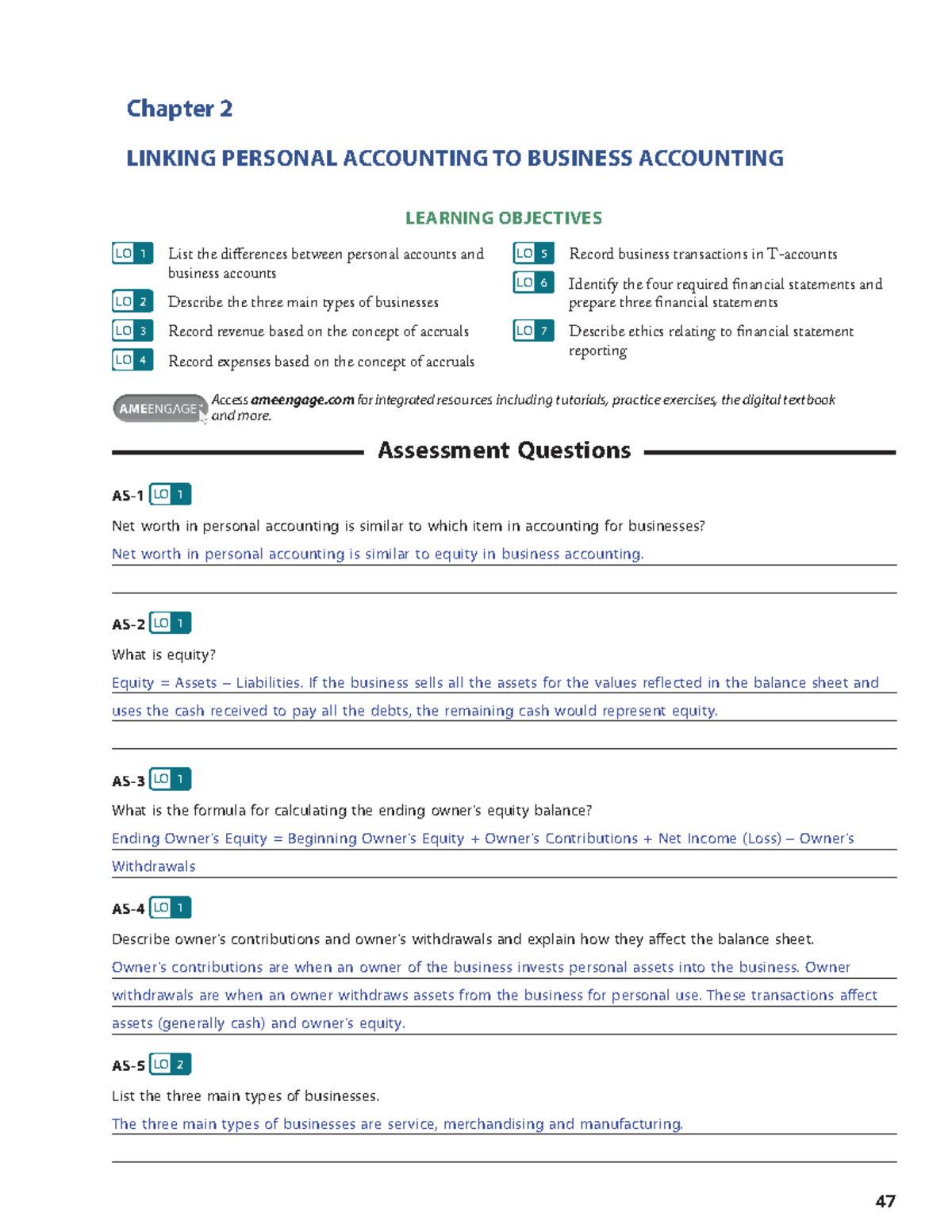 ACCT Chapter 2 Review - Chapter 2 ####### LINKING PERSONAL ACCOUNTING ...