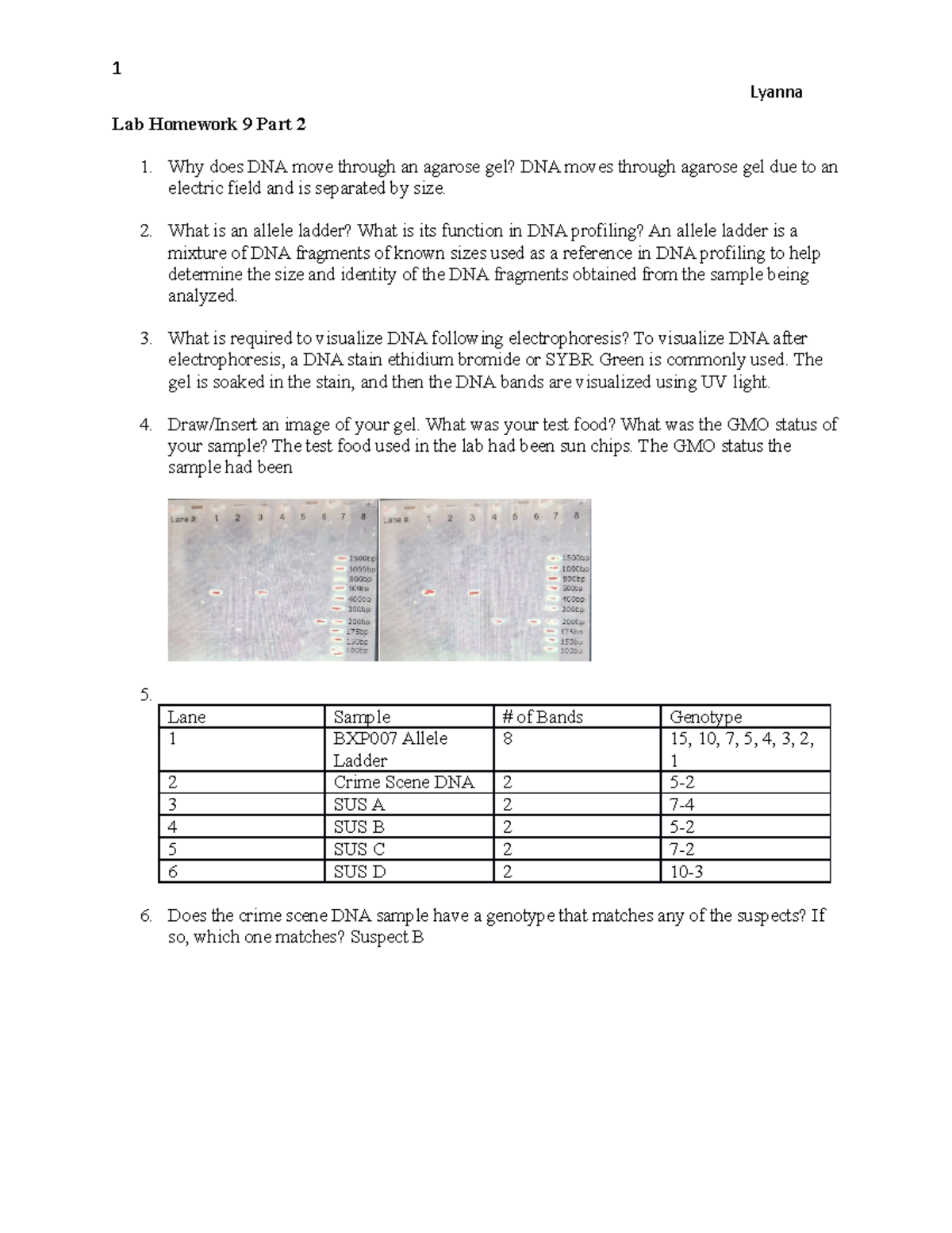 Lab Homework 9 Part 2 - porion od post lab assignment - 1 Lyanna Lab Homework 9 Part 2 Why does ...