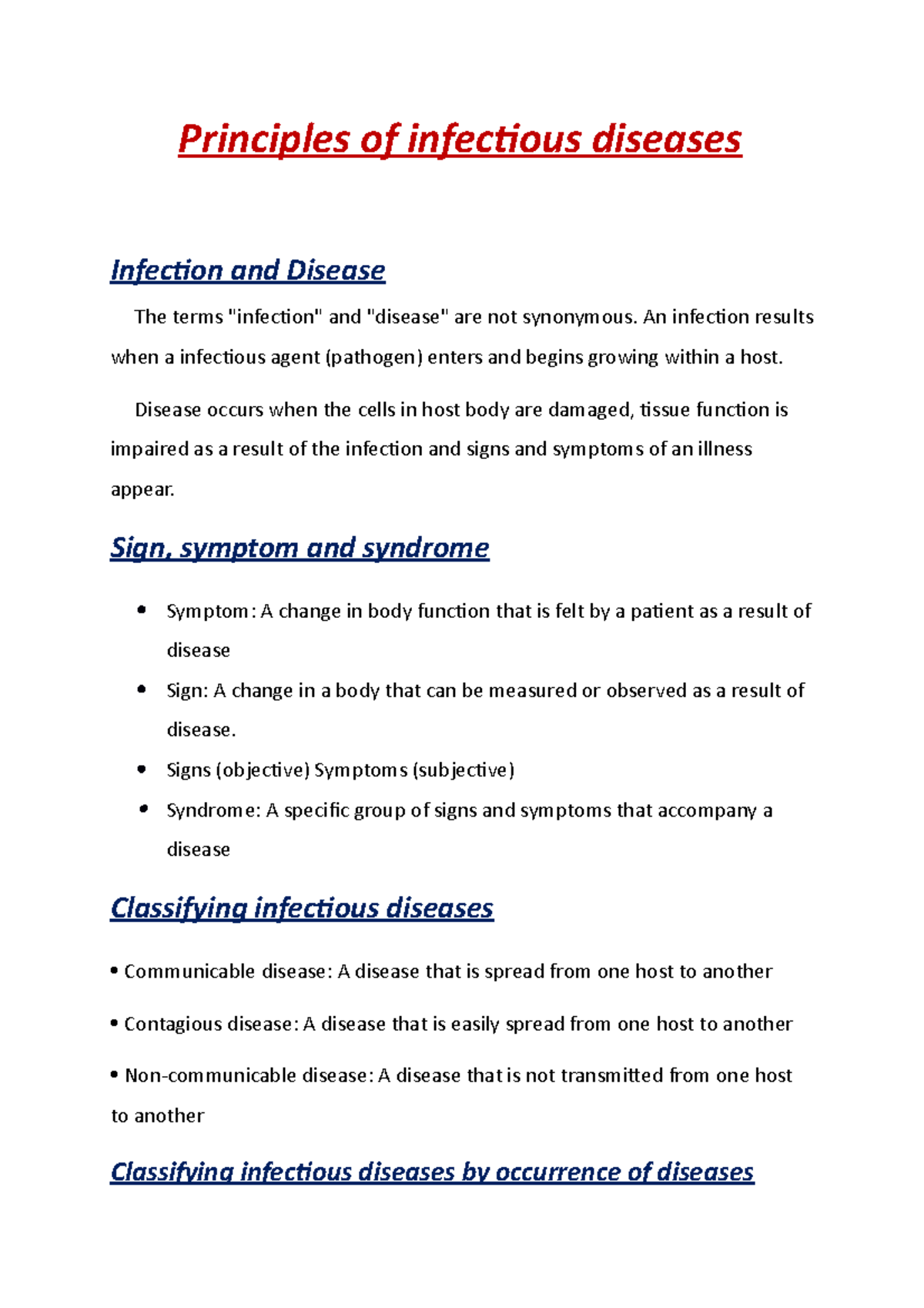 Principles of infectious diseases - Principles of infectious diseases ...