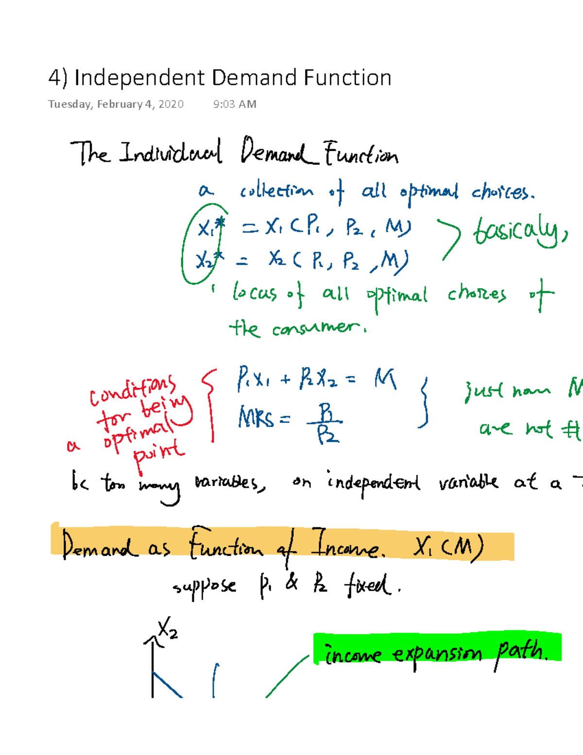 4) Independent Demand Function - Warning: TT: undefined function: 32 4) Independent Demand ...
