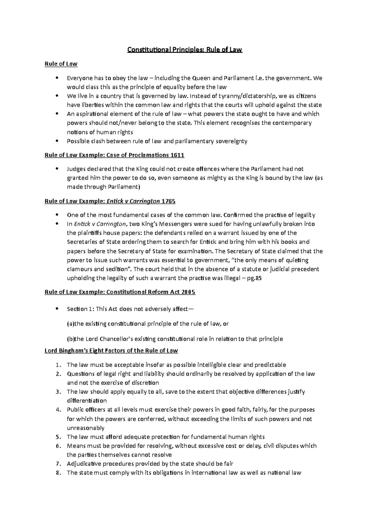 3. Constitutional Principles - Rule of Law - Consituional Principles ...