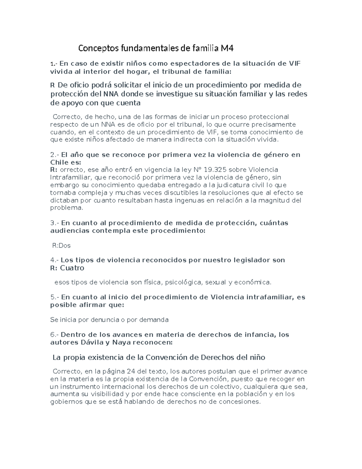 Conceptos fundamentales de familia M4 - En caso de existir niños como ...