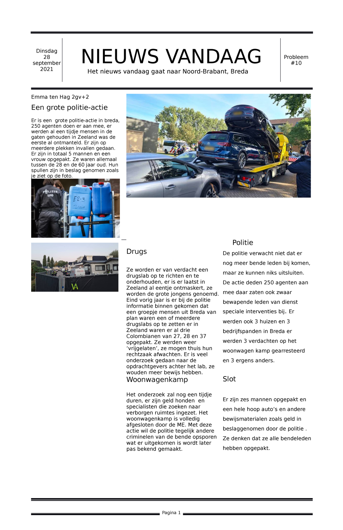 Nieuwsbericht Nederlands - Dinsdag 28 september 2021 NIEUWS VANDAAG Het ...