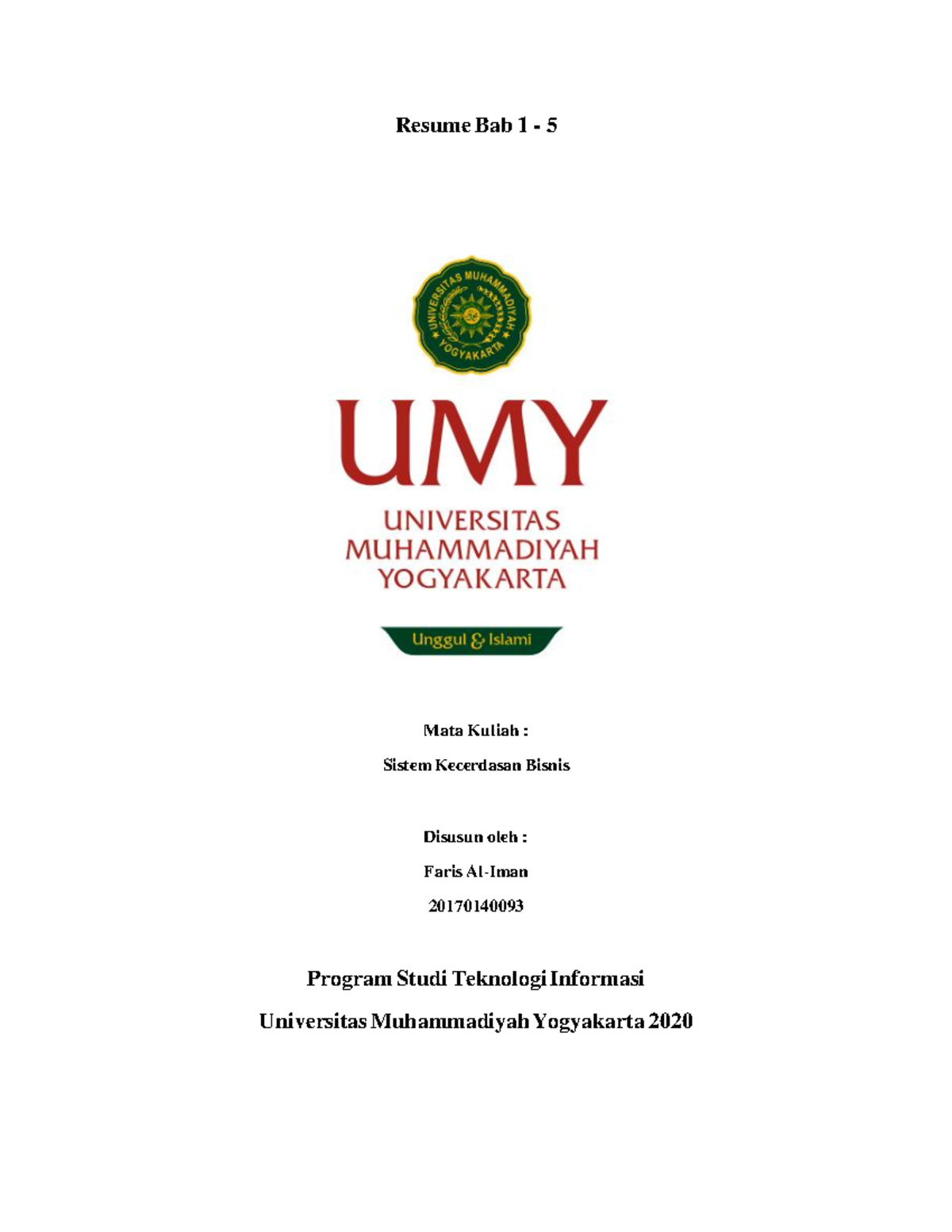 Resume Bab 1 - 5 Building a Data Warehouse with Examples in SQL Server - Resume Bab 1 - 5 Mata ...