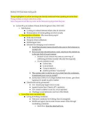 Feminine Mystique Notes Chapter 1-3,7-10,14 - Notes on The Feminine ...