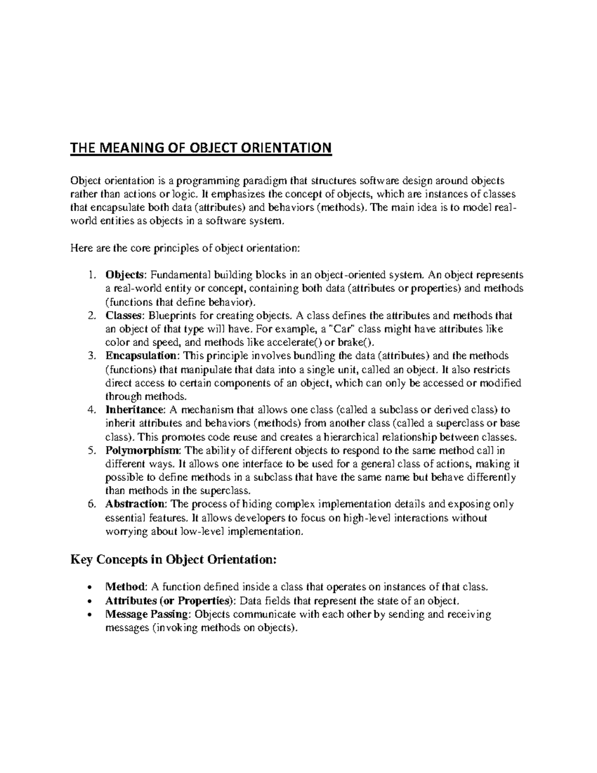 Object Oriented System Design With C The Meaning Of Object