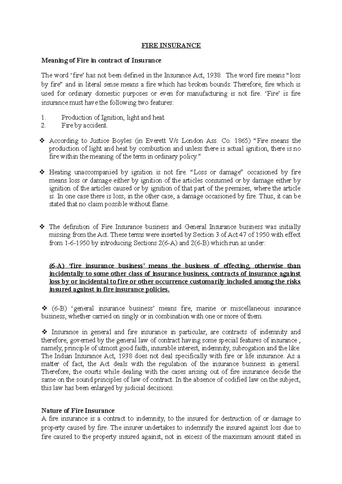 Introduction to Fire Insurance - FIRE INSURANCE Meaning of Fire in ...