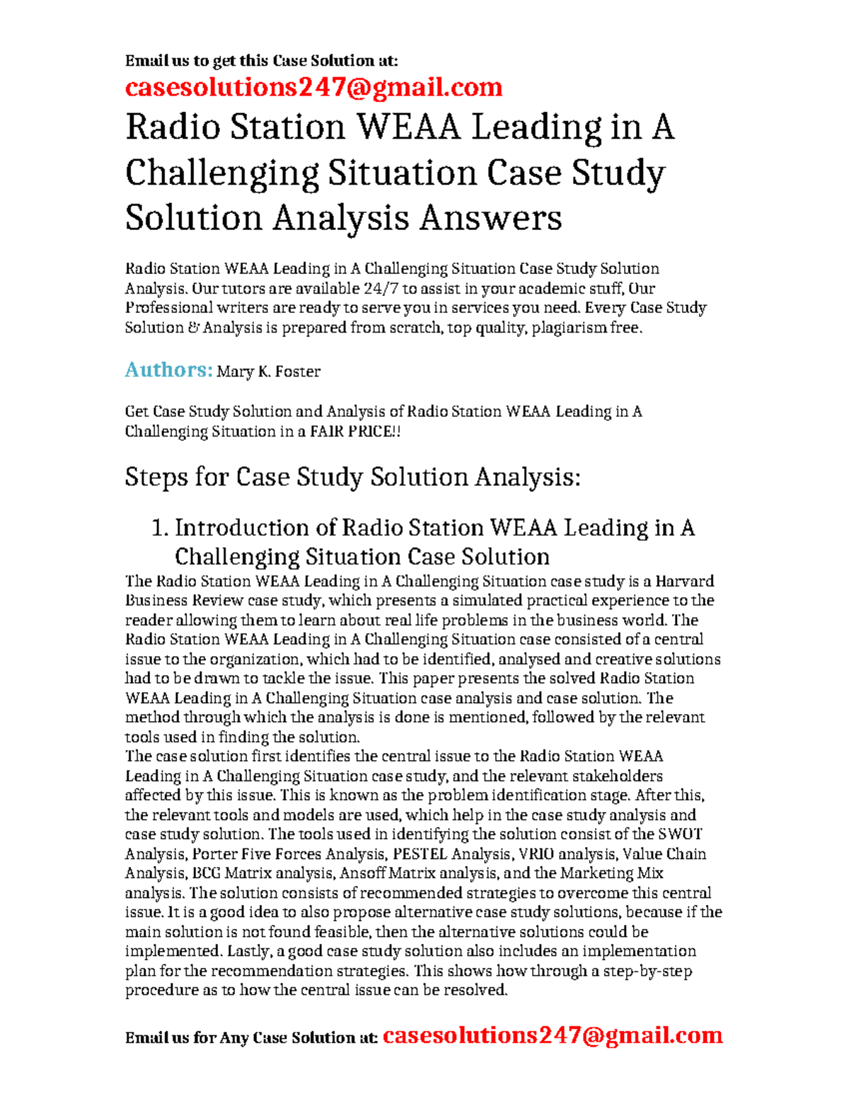 Solution Radio Station WEAA Leading in A Challenging Situation ...