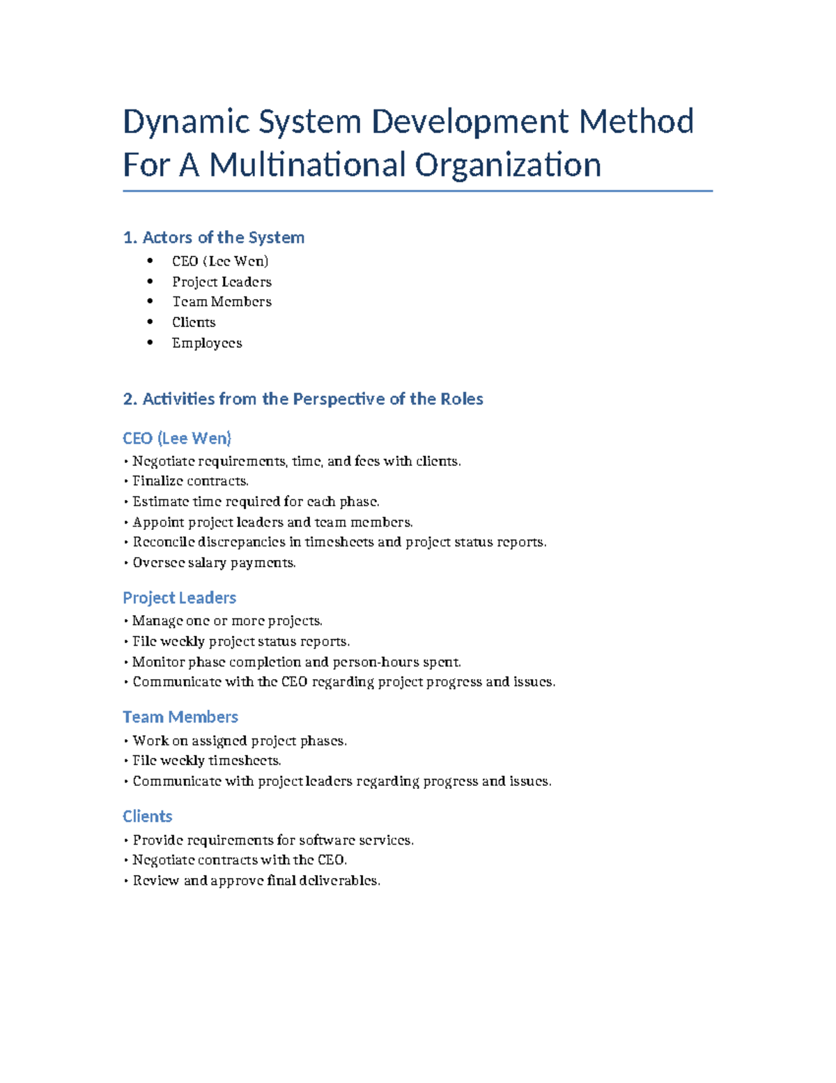 DSDM MNC Project Document - Dynamic System Development Method For A ...