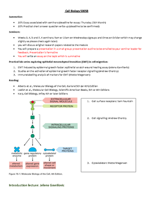 Cell biology week 4 with brook - METABOLIC INTEGRATION, ADAPTATION ...