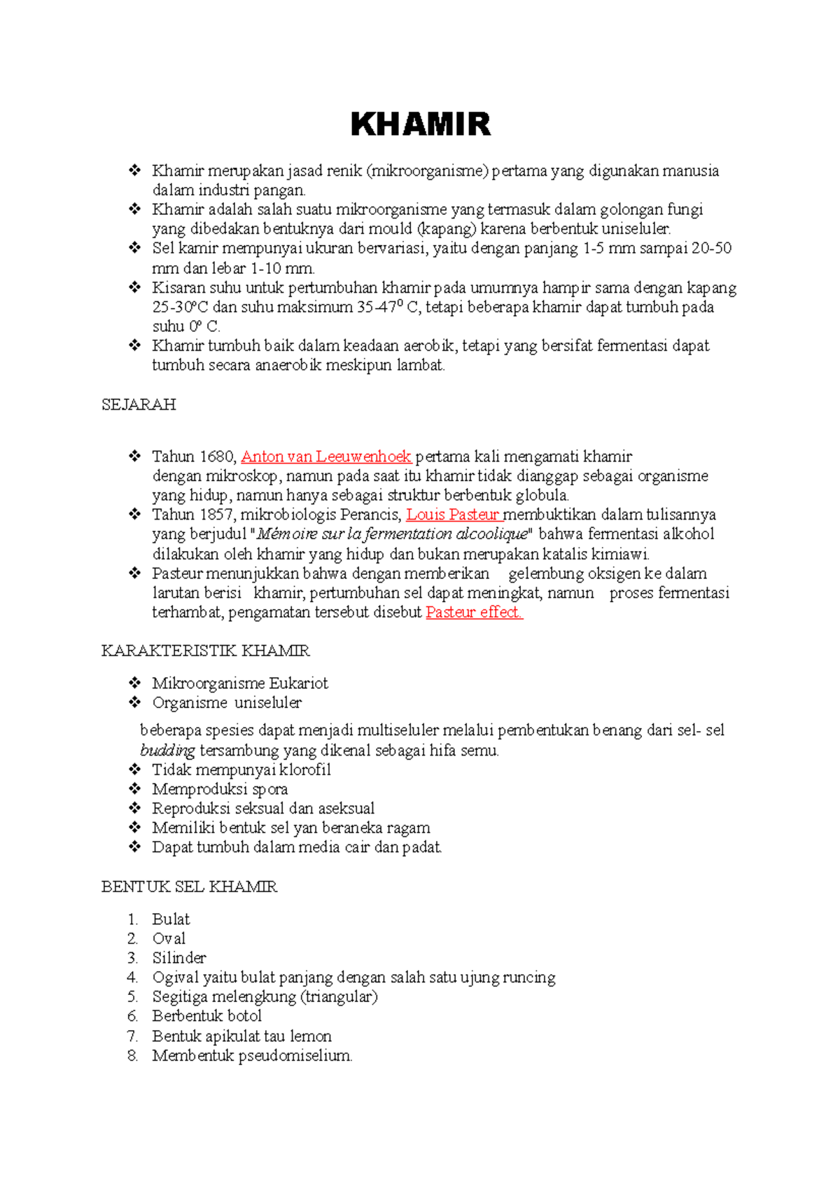 Khamir Mikrobiologi 1 - KHAMIR Khamir merupakan jasad renik ...