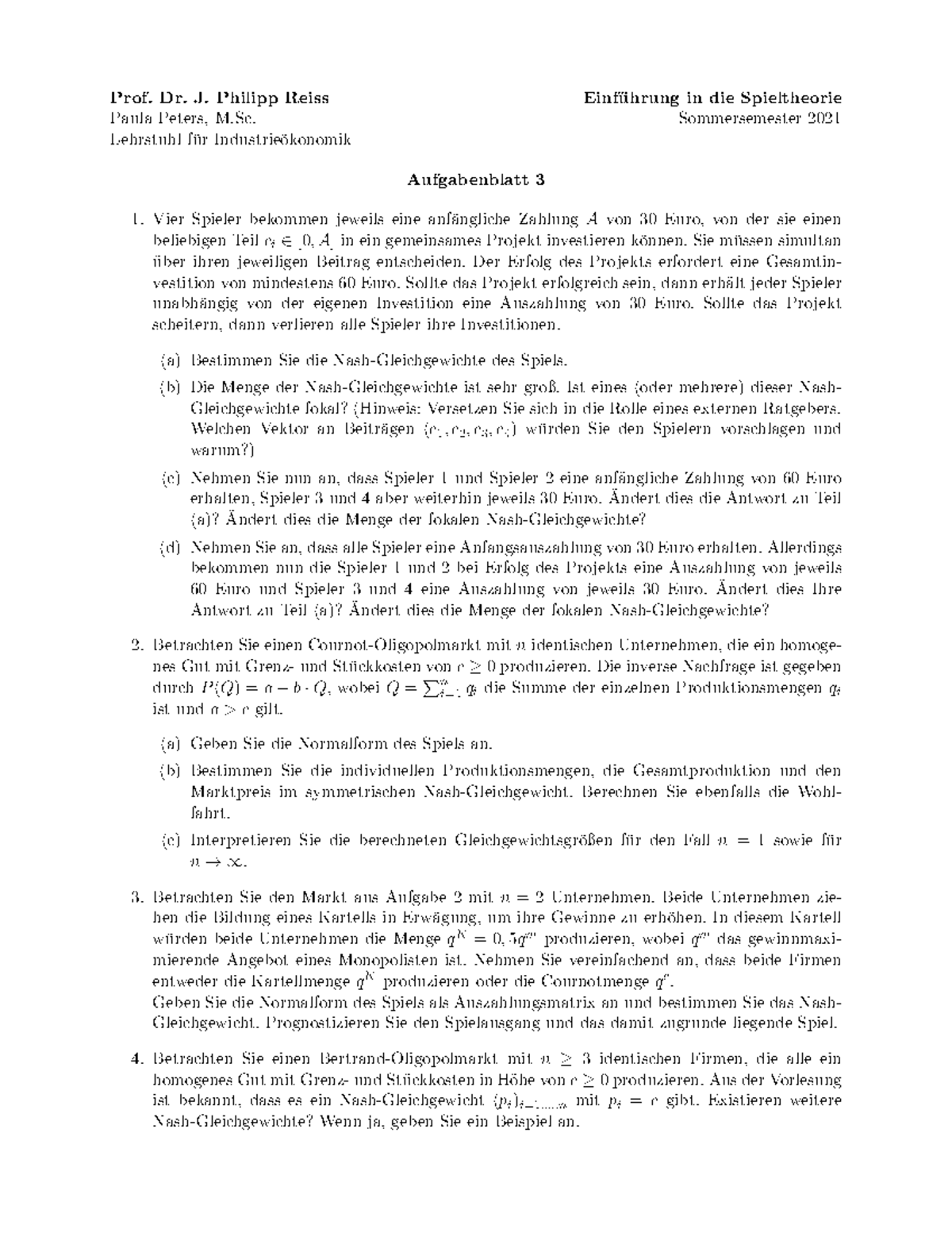 Übung 3 Spieltheorie - Übungsaufgaben mit handschriftlichen Lösungen ...