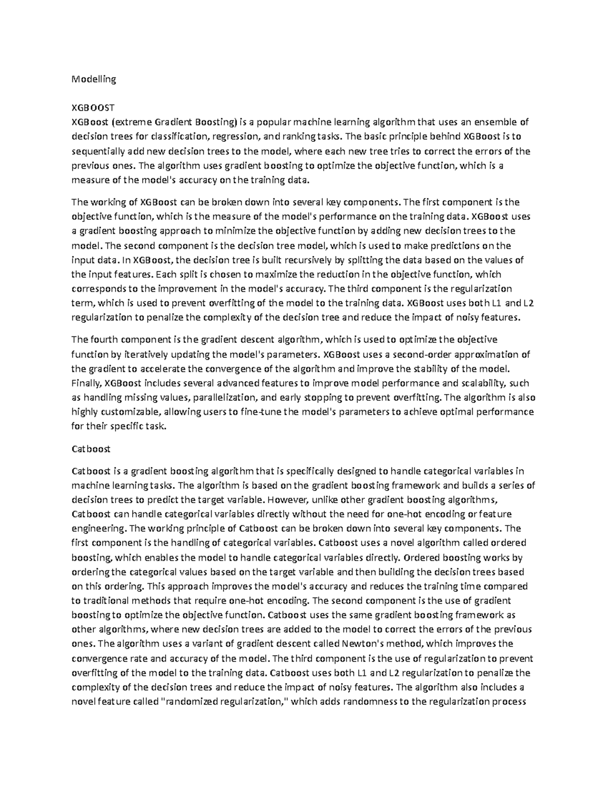 Documentttttt - very nice - Modelling XGBOOST XGBoost (extreme Gradient ...