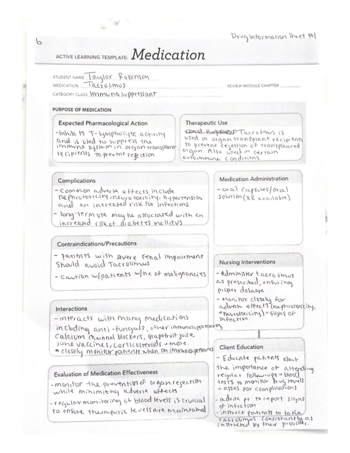 Assignment 2 - Drug sheets for 306 - NU 306 - Studocu