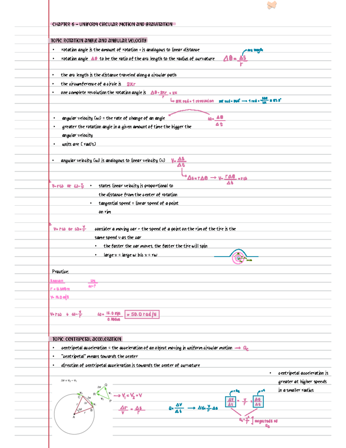 Chapter 6 - Uniform circular motion - Chapter 6 - uniform circular motion and gravitation ...