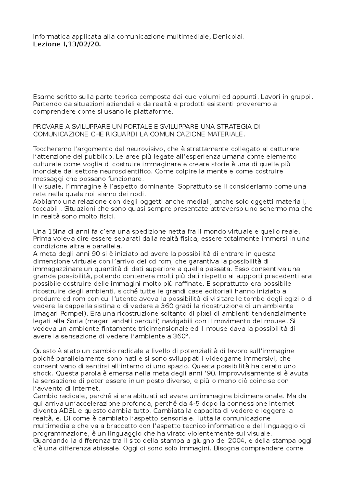 Informatica word - Informatica applicata alla comunicazione ...