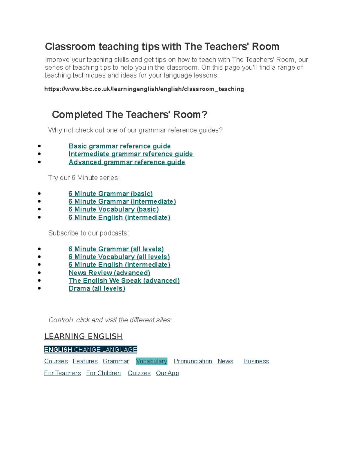 Classroom teaching tips with The Teachers - On this page you'll find a ...