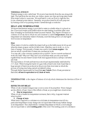Temperature and Thermal Equilibrium.and thermal expansion - Temperature ...