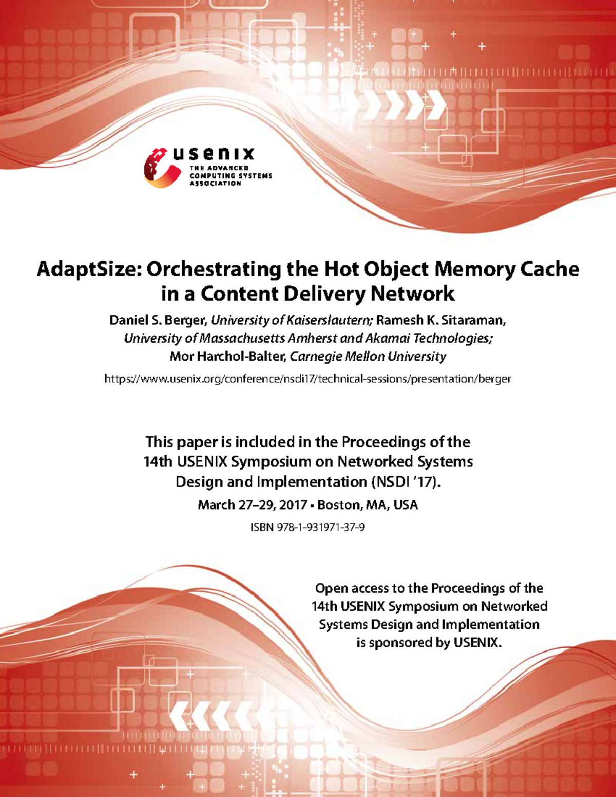 Adaptsize - aaaa - This paper is included in the Proceedings of the ...