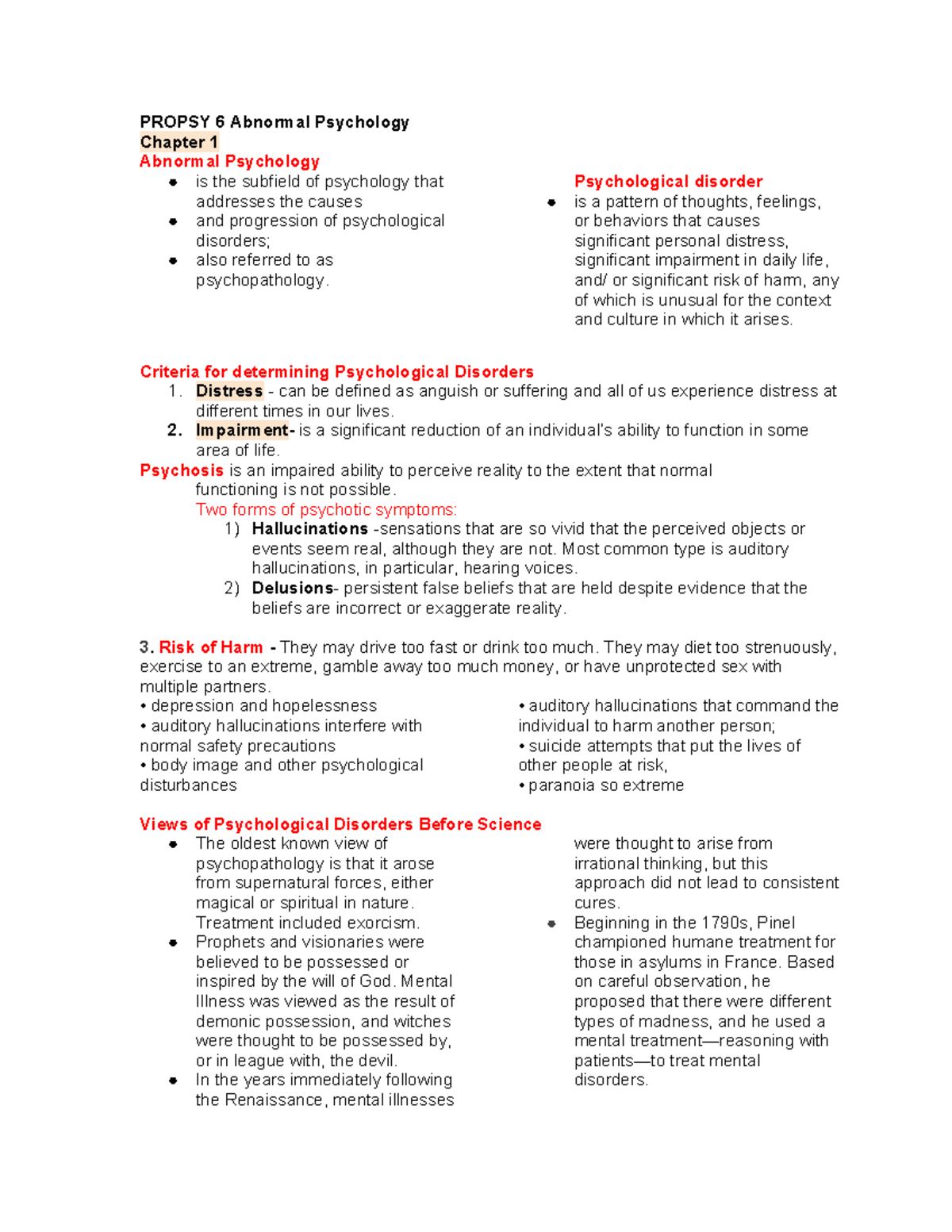Propsy 6 Ab Psychology - reviewer - PROPSY 6 Abnormal Psychology ...