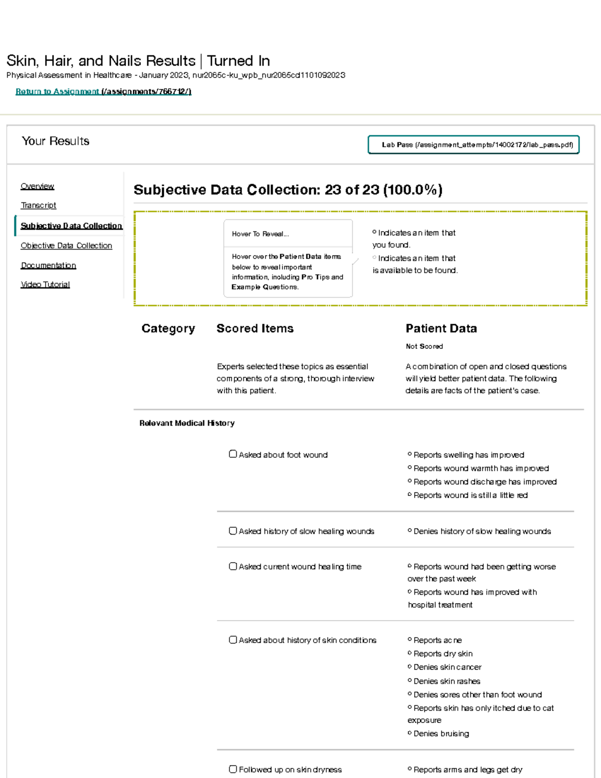 Skin Hair and Nails Subjective - Skin, Hair, and Nails Results | Turned ...