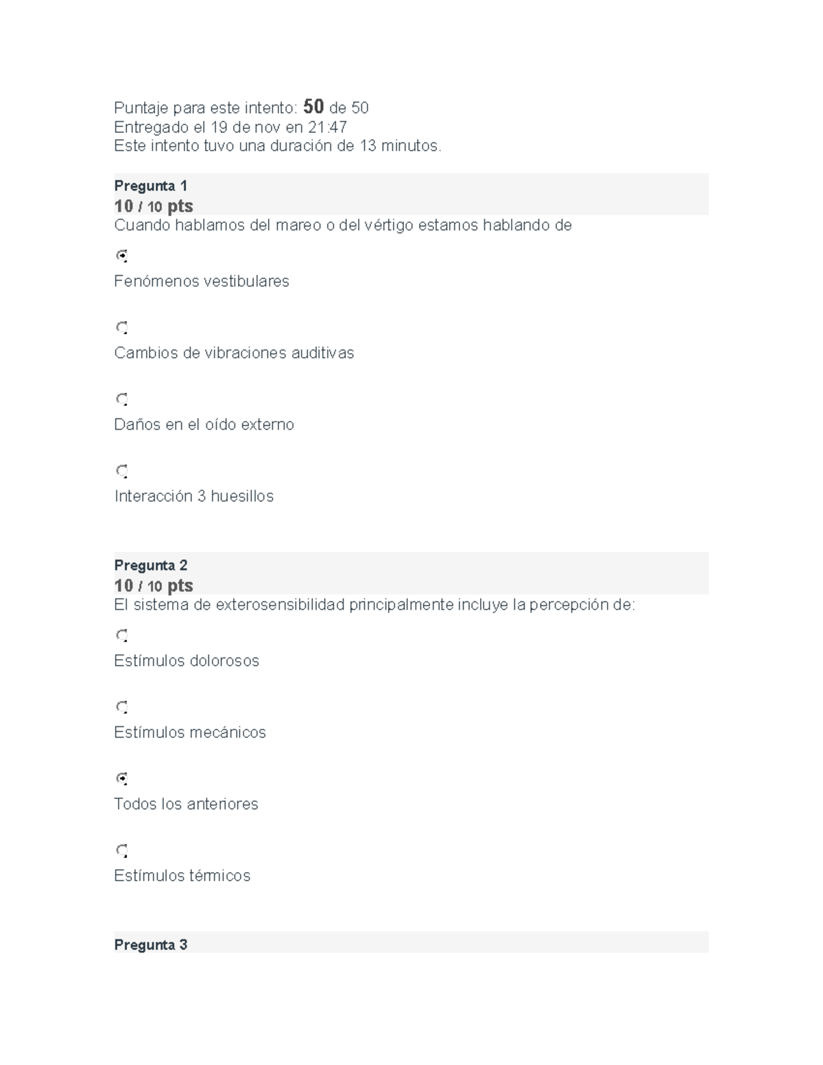 Evaluacion escenario 3 sensacion y percepcion - Puntaje para este ...