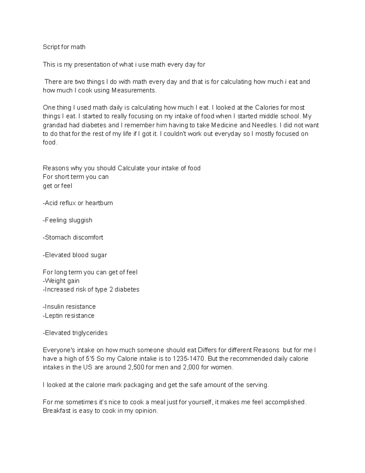 Script for math - This was part of my final project. - Script for math ...