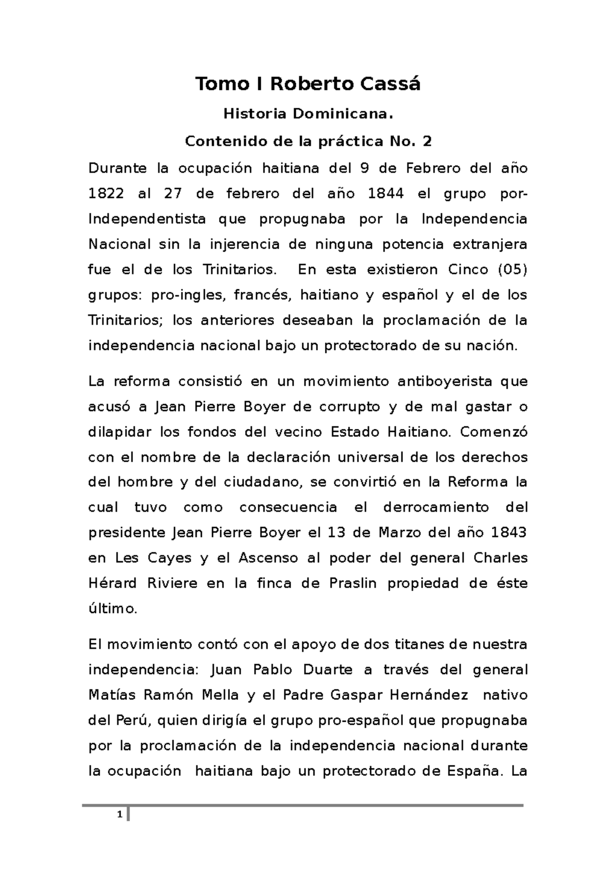 Roberto Cassa Zacarias - Tomo I Roberto Cassá Historia Dominicana ...