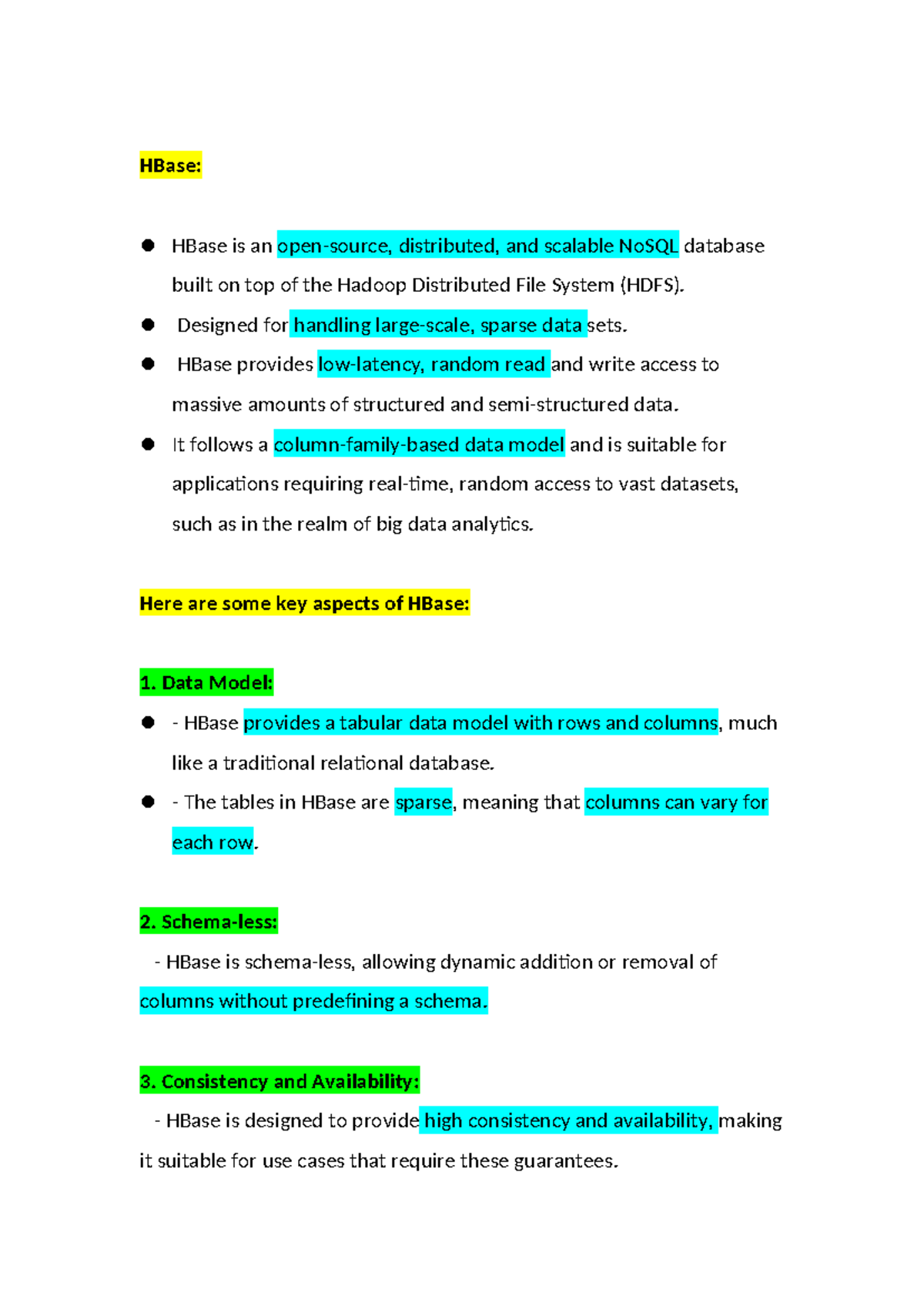 big data analysis - HBase: HBase is an open-source, distributed, and ...