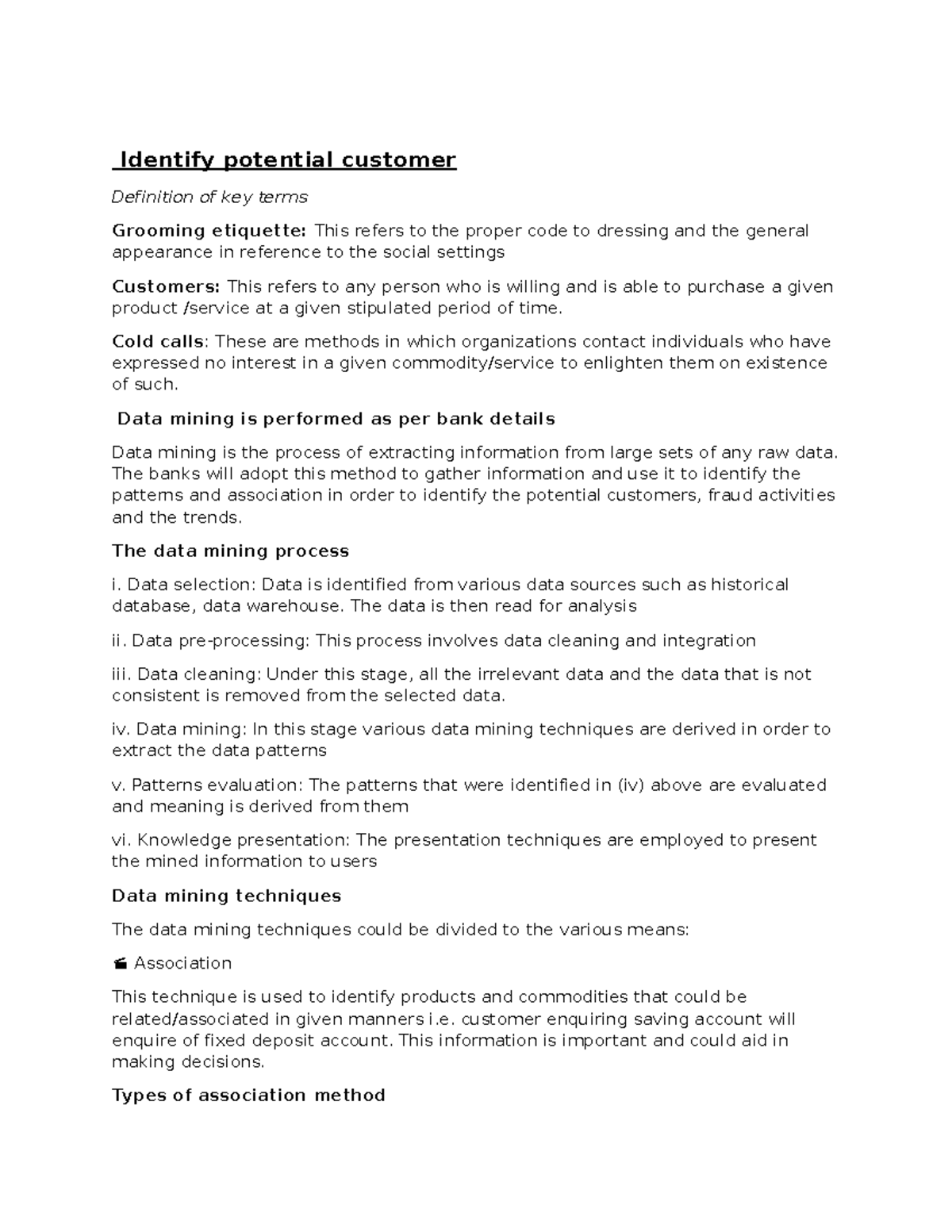 Identify Potential Customers - Identify potential customer Definition ...