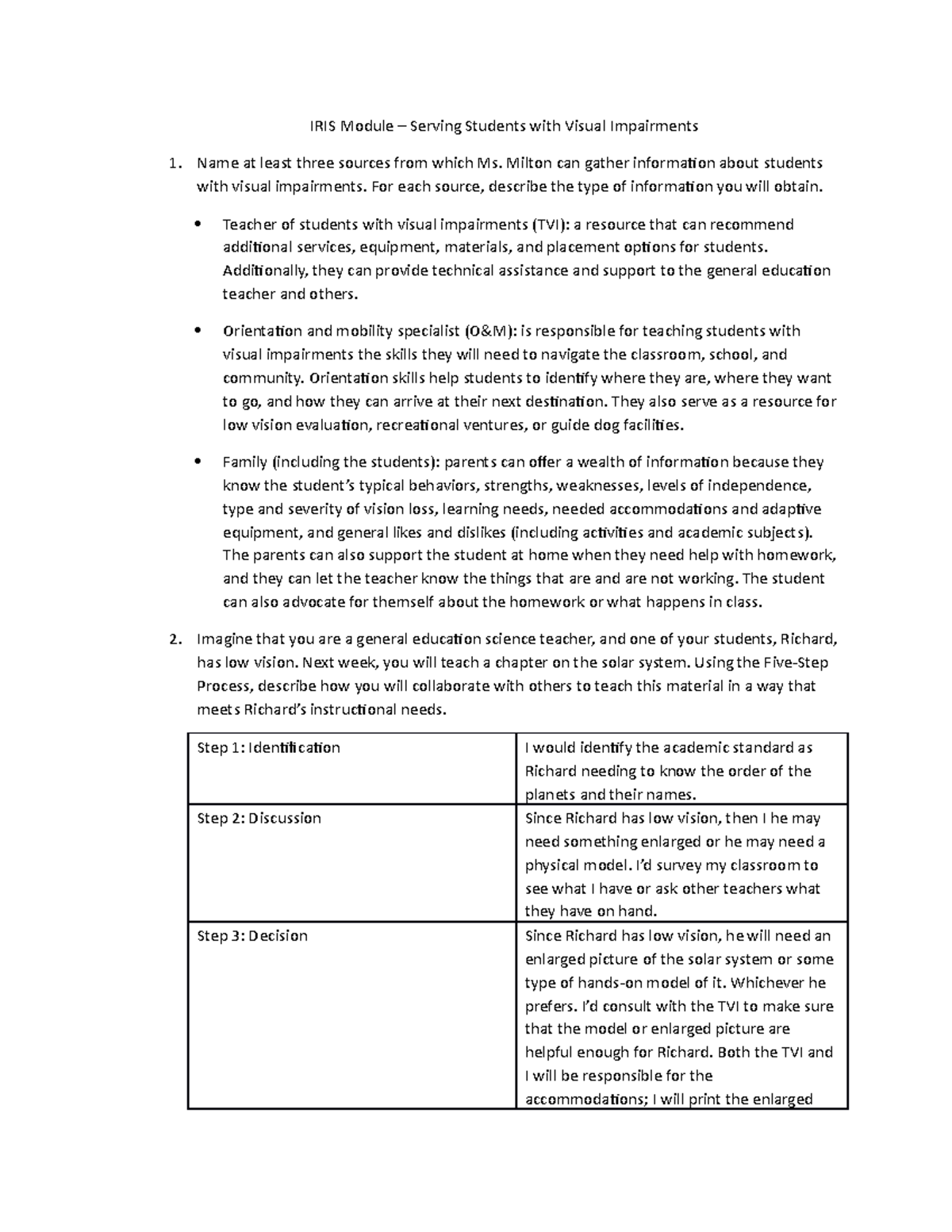 IRIS Module Serving Students - IRIS Module – Serving Students with ...