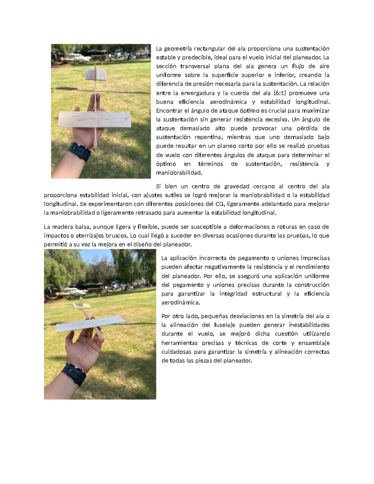 ALA Rectangular - Analisis de la creación de un planeador - La ...