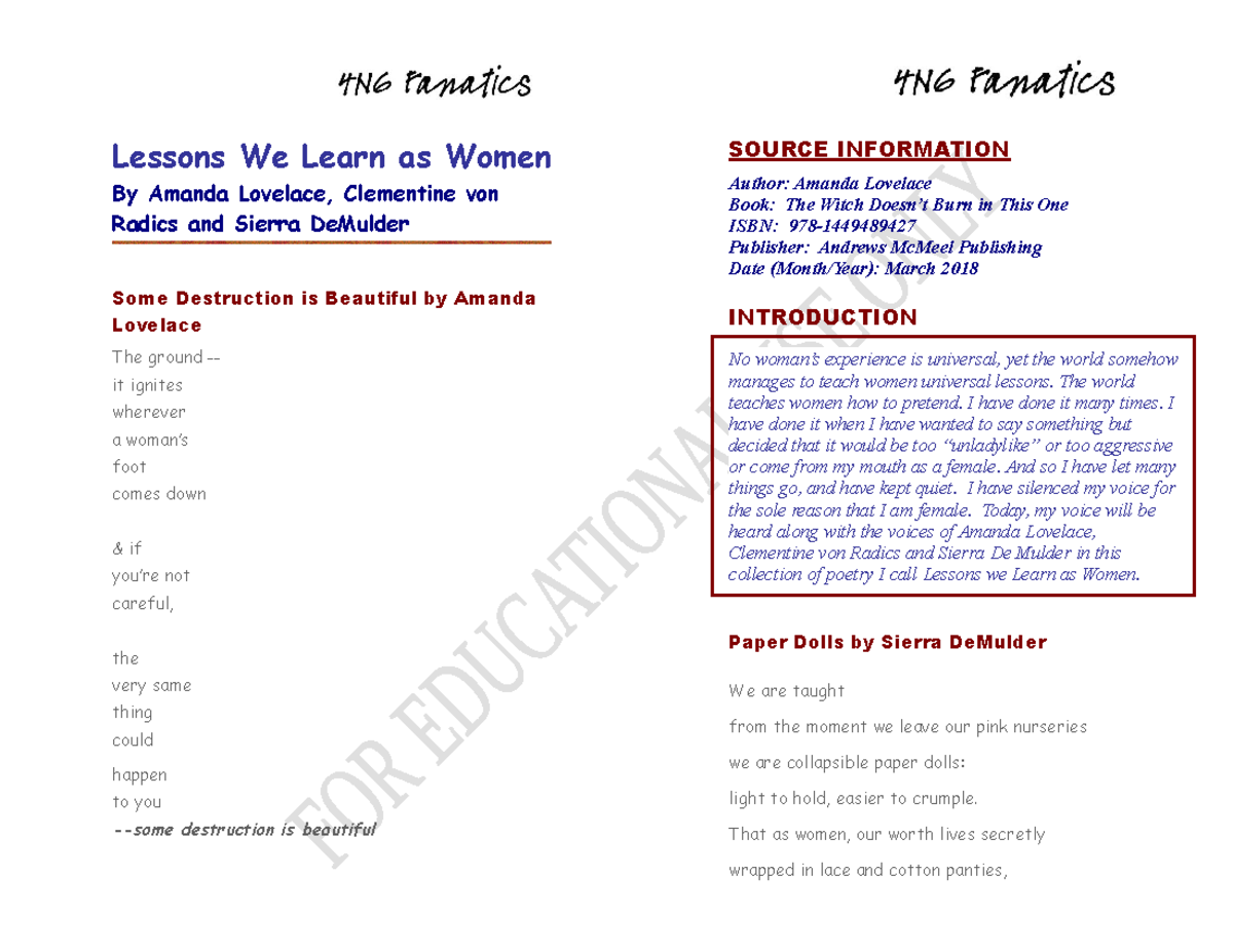 Lessons We Learn as Women - The world teaches women how to pretend. I ...
