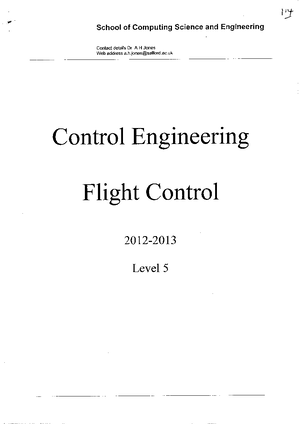 Control lab E3 - Control systems lab report. P.I control system design ...