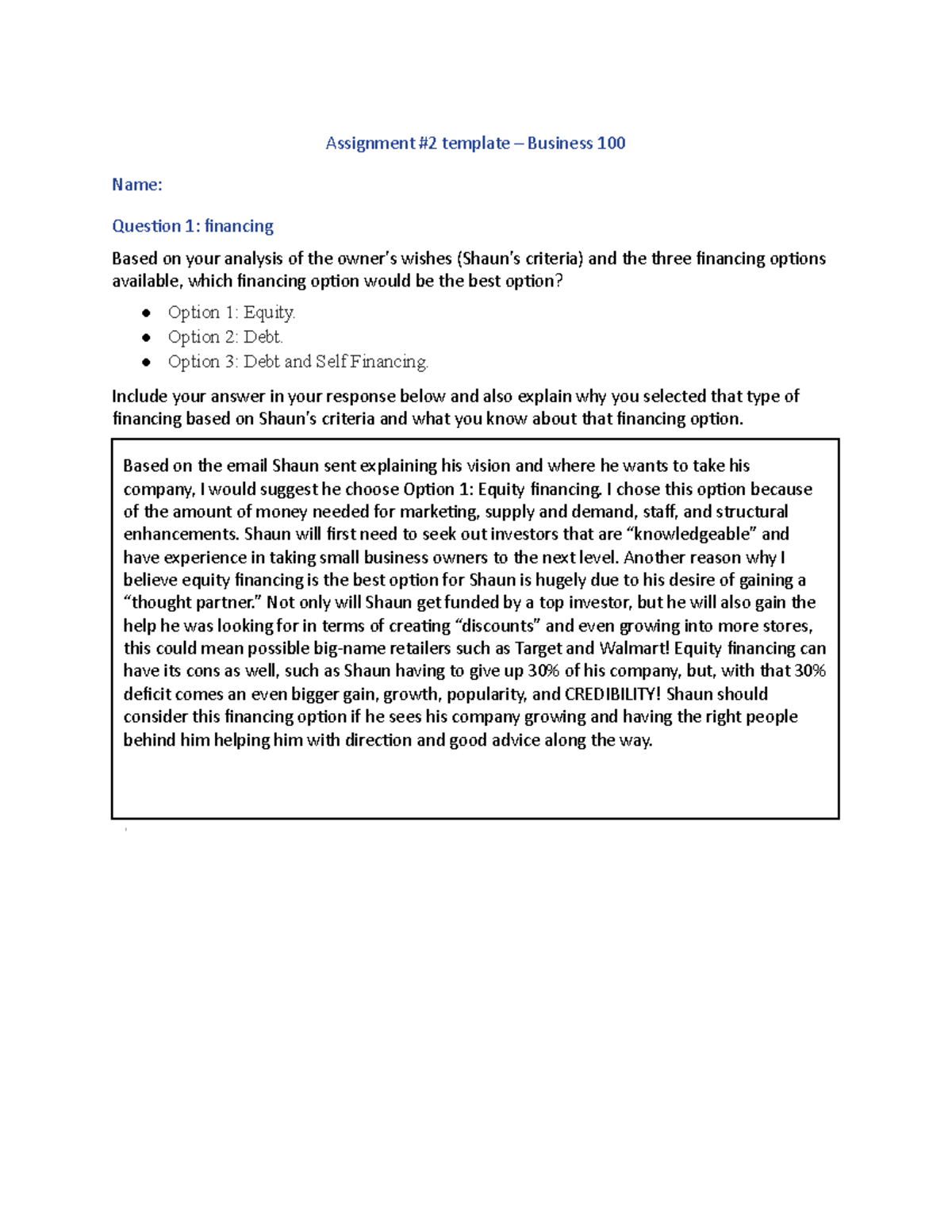 Assignment 2 Template - Critical Thinking (PHI 210) - Assignment #2 ...