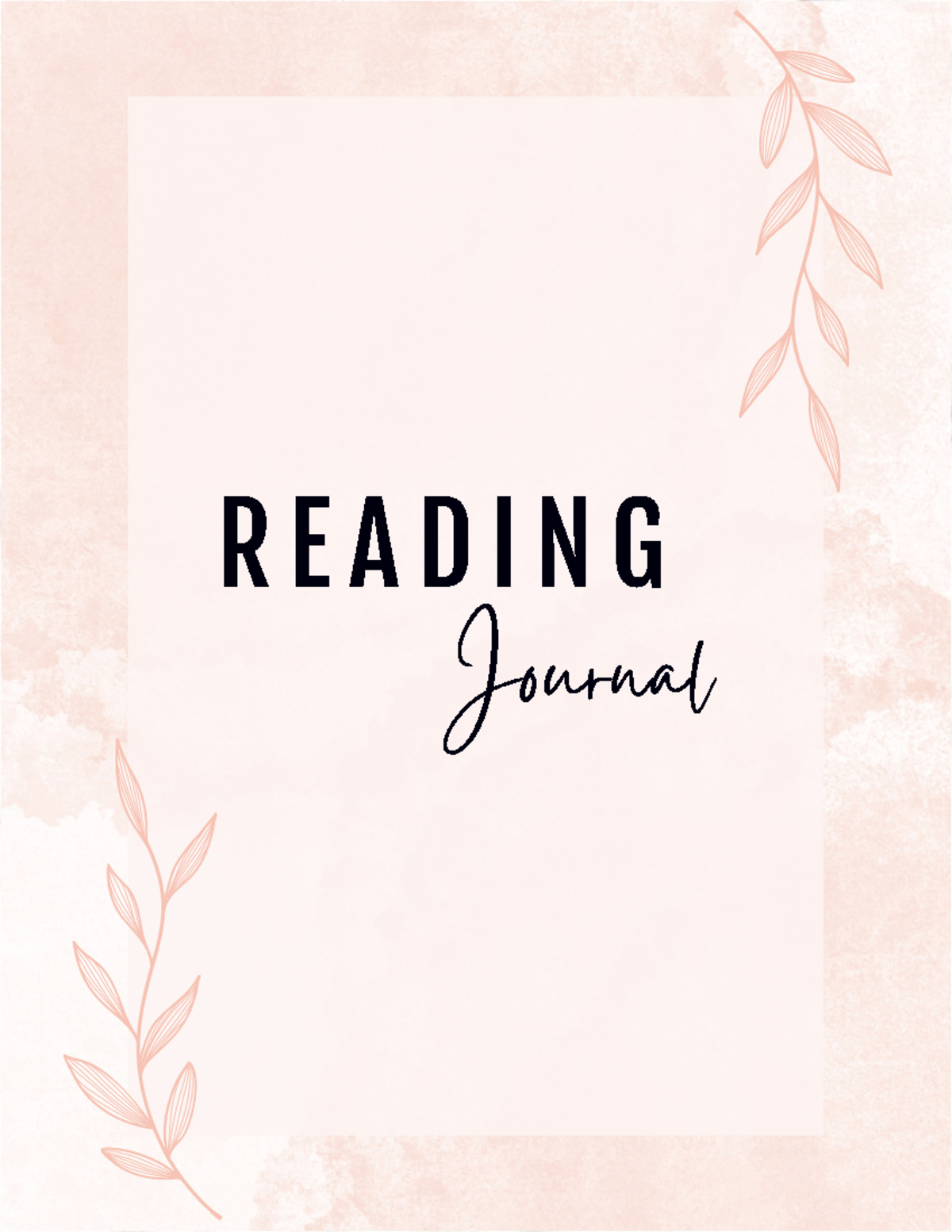 Sample Reading Journal - Fillable - Journal R E A D I N G Thank you so ...