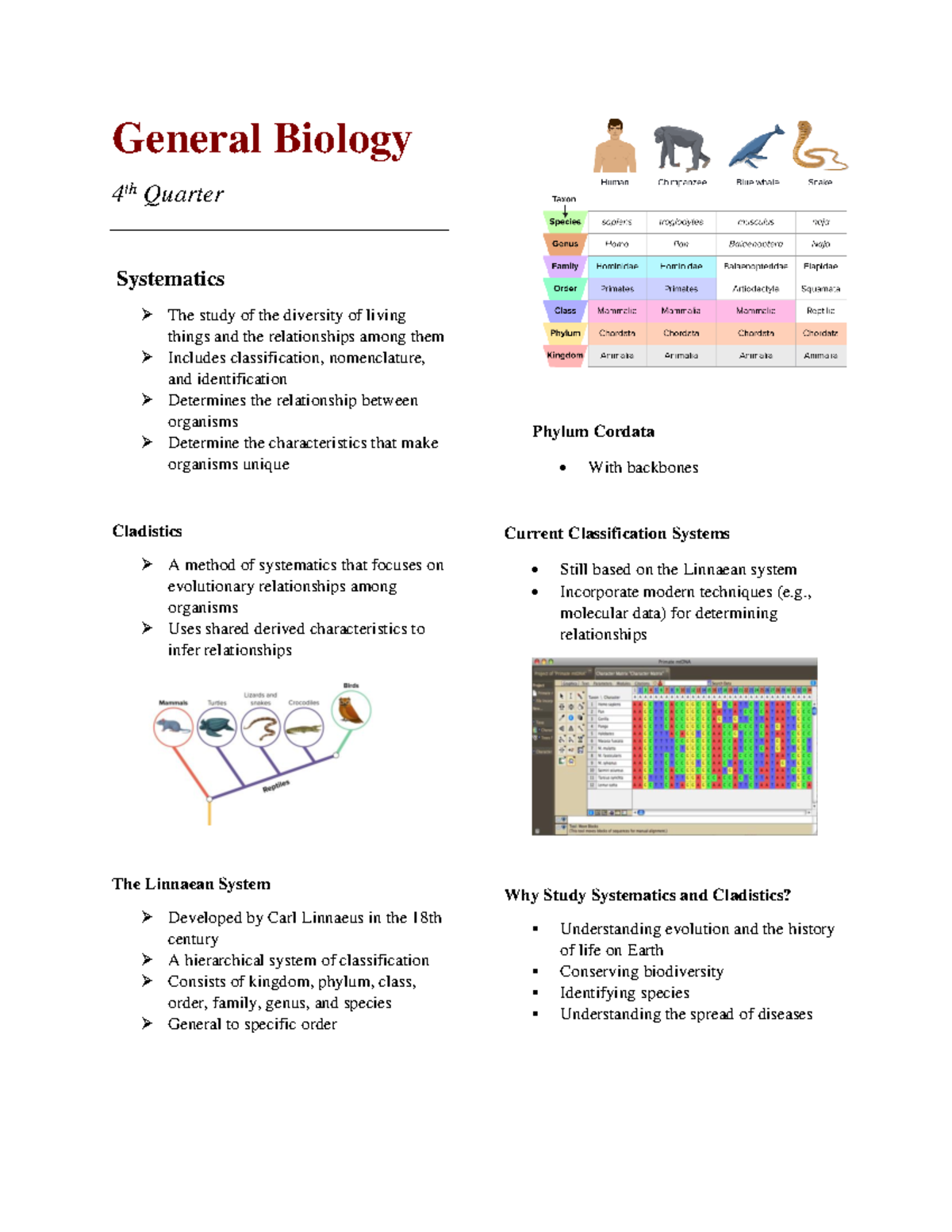 General Biology Notes 4th Quarter - General Biology 4 th Quarter ...