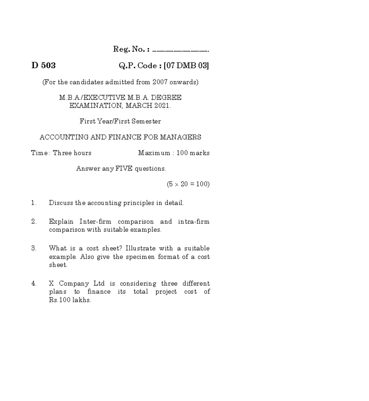 19NHM13C Question Paper Reg No 19nhm13c-question-paper-reg-no