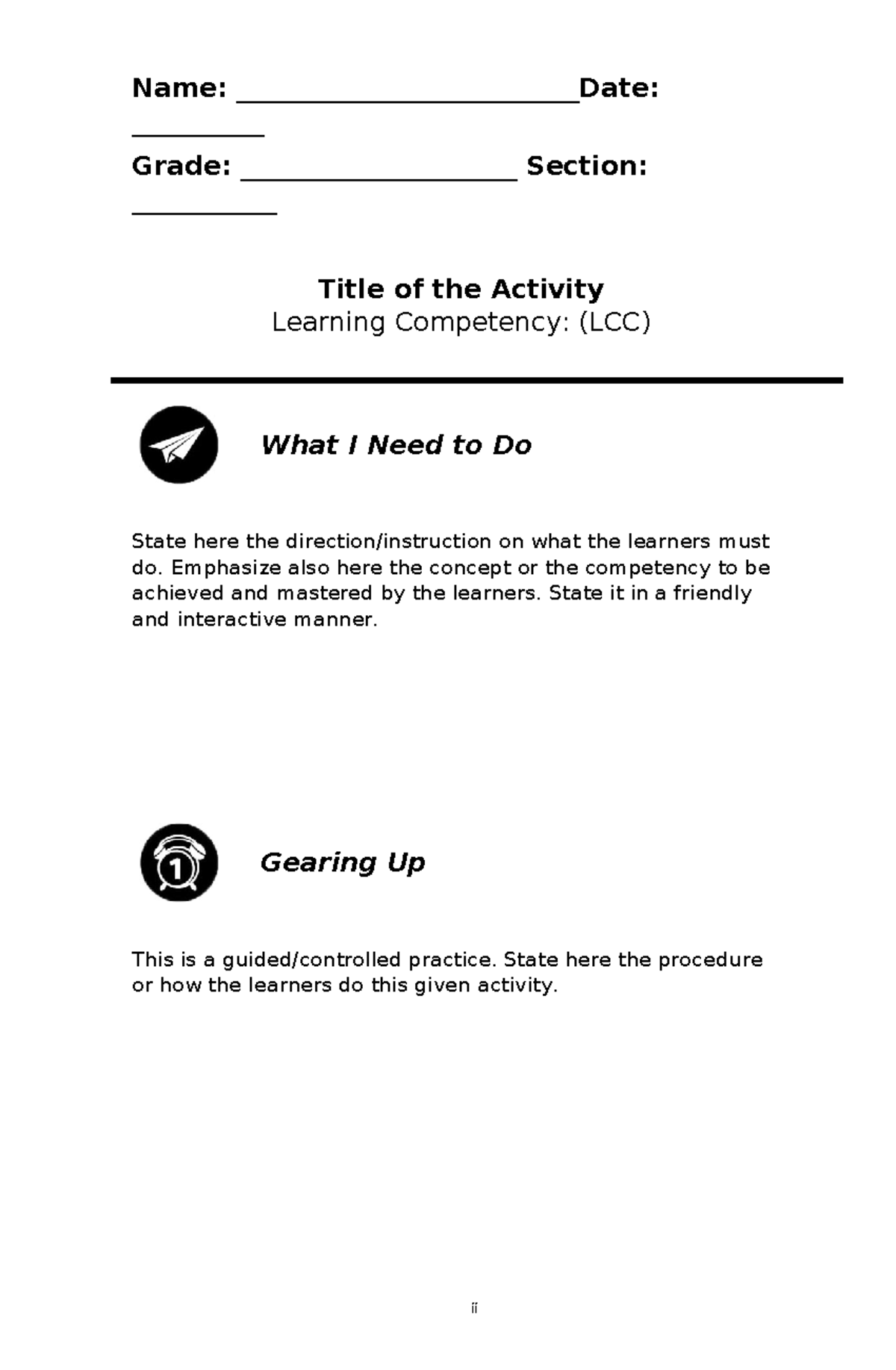 Template-Activity-Sheet-English-4-6 - Name ...