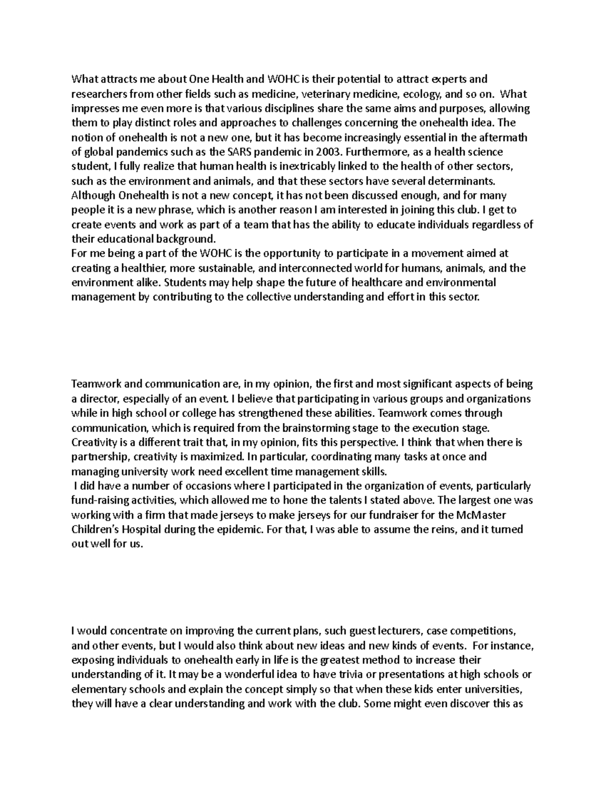 Ageism - practice questions - What attracts me about One Health and ...