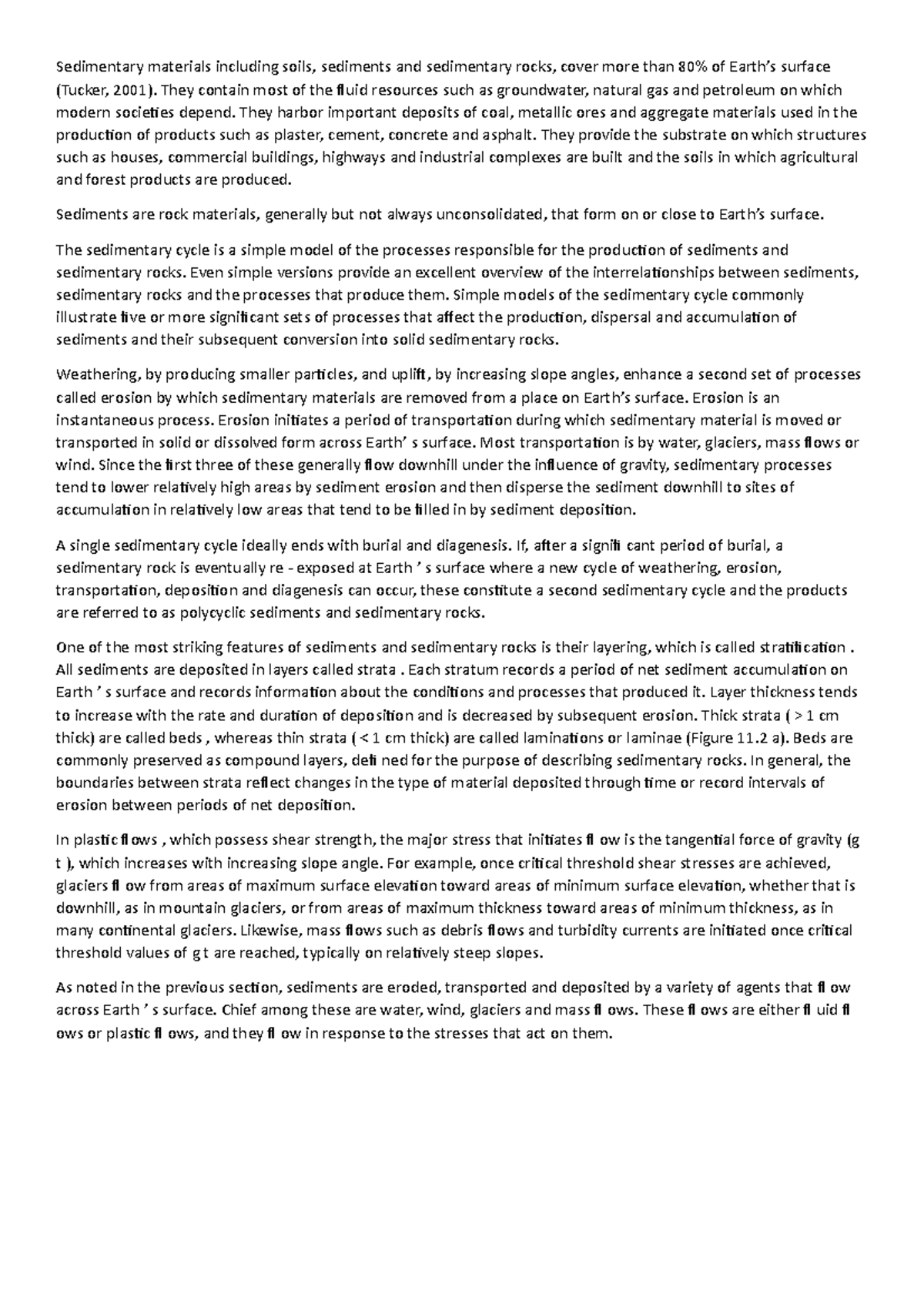 Earth Materials - Chapter 11 - Sedimentary materials including soils ...