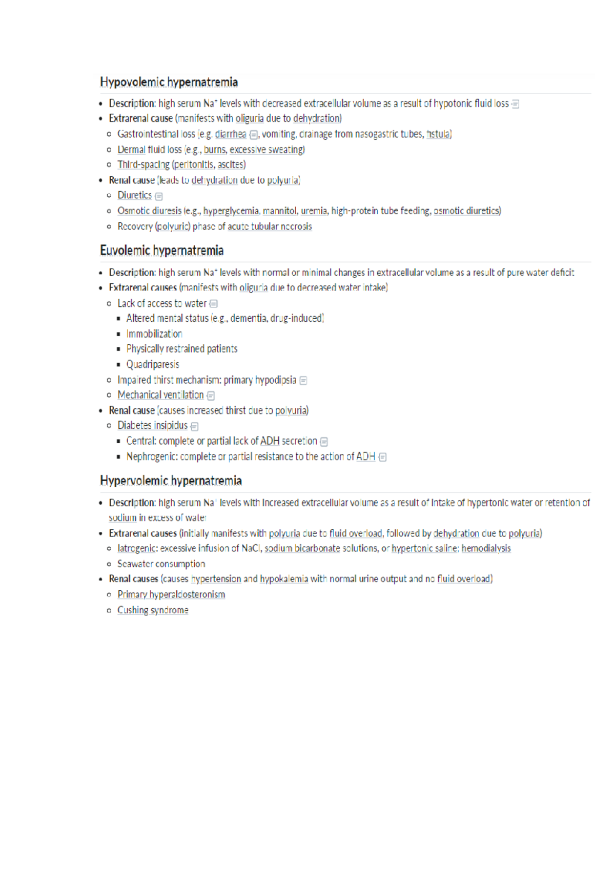 Hypernatremia - good - Hypovolemic hypernatremia Description: high ...