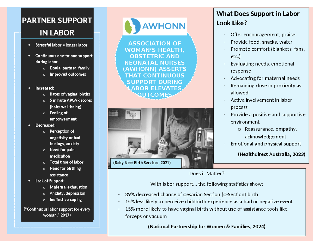 Partner in Labor Teaching - PARTNER SUPPORT IN LABOR Stressful labor ...