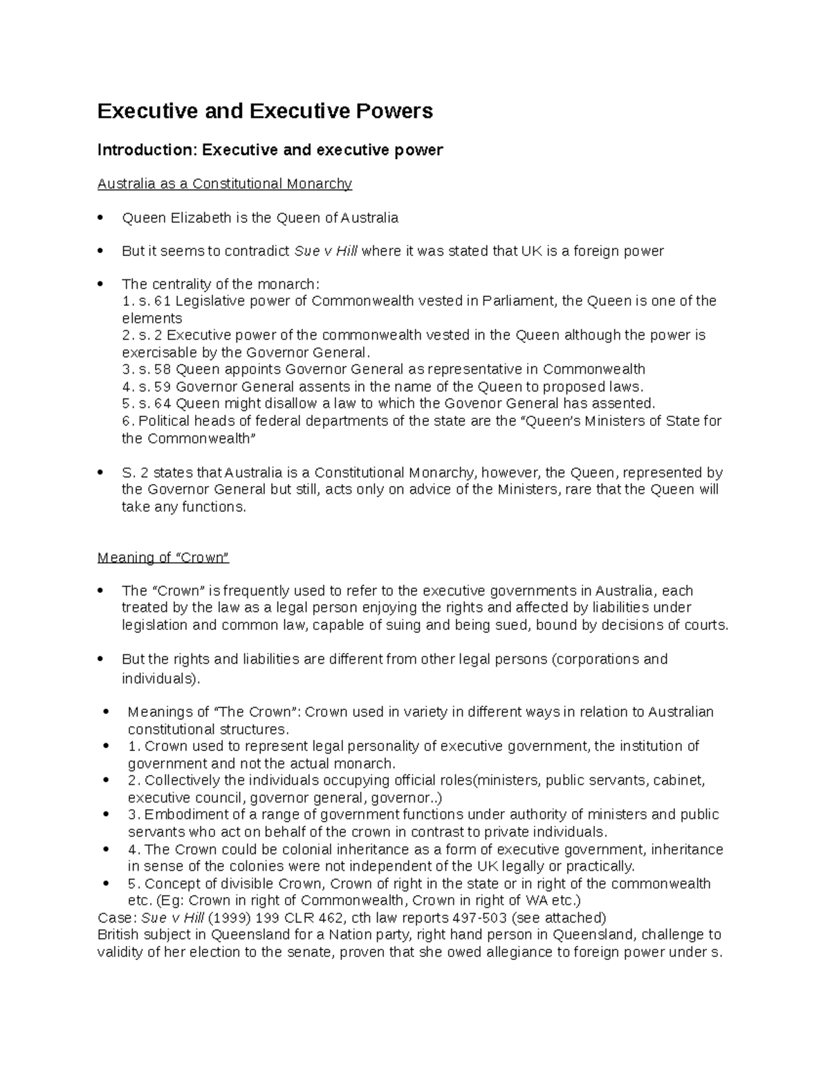 4 Executive and Executive Powers Final - Executive and Executive Powers ...