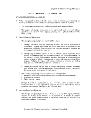 Operations Management - Lecture notes, lectures 1 - 11 - Chapter 1 ...