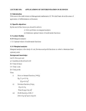 Lecture 4 Input- Output Analysis - LECTURE FOUR: INPUT- OUTPUT ANALYSIS: 1 Introduction Welcome ...