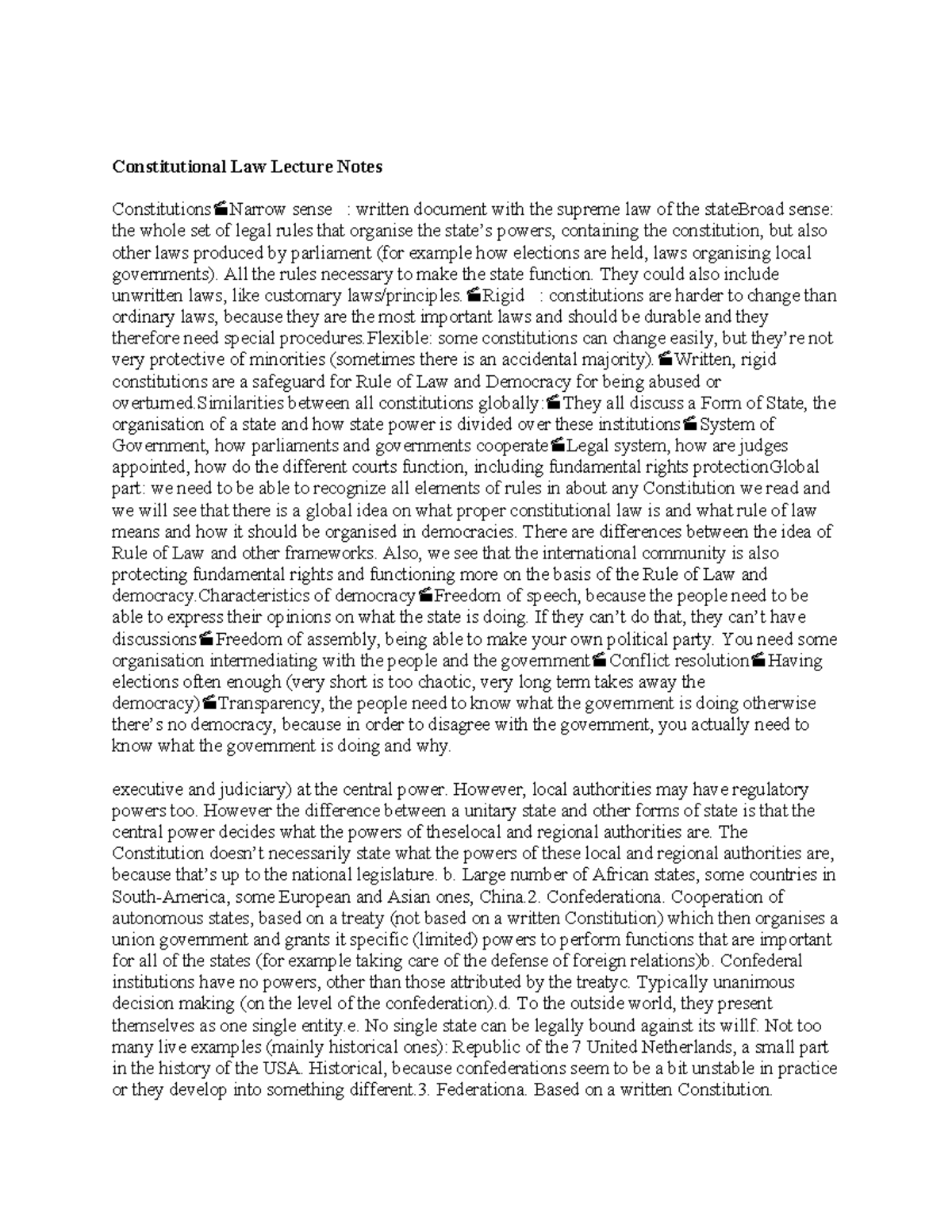 Constitutional Law Lecture Notes - Constitutional Law Lecture Notes ...