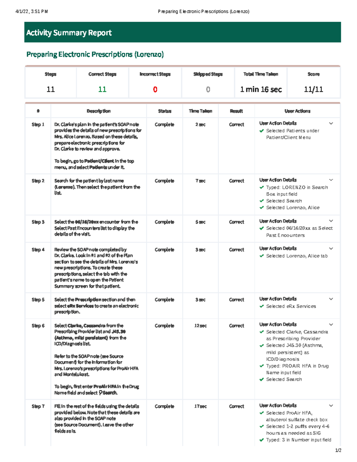 Preparing Electronic Prescriptions (Lorenzo) - 4/1/22, 3:51 PM ...