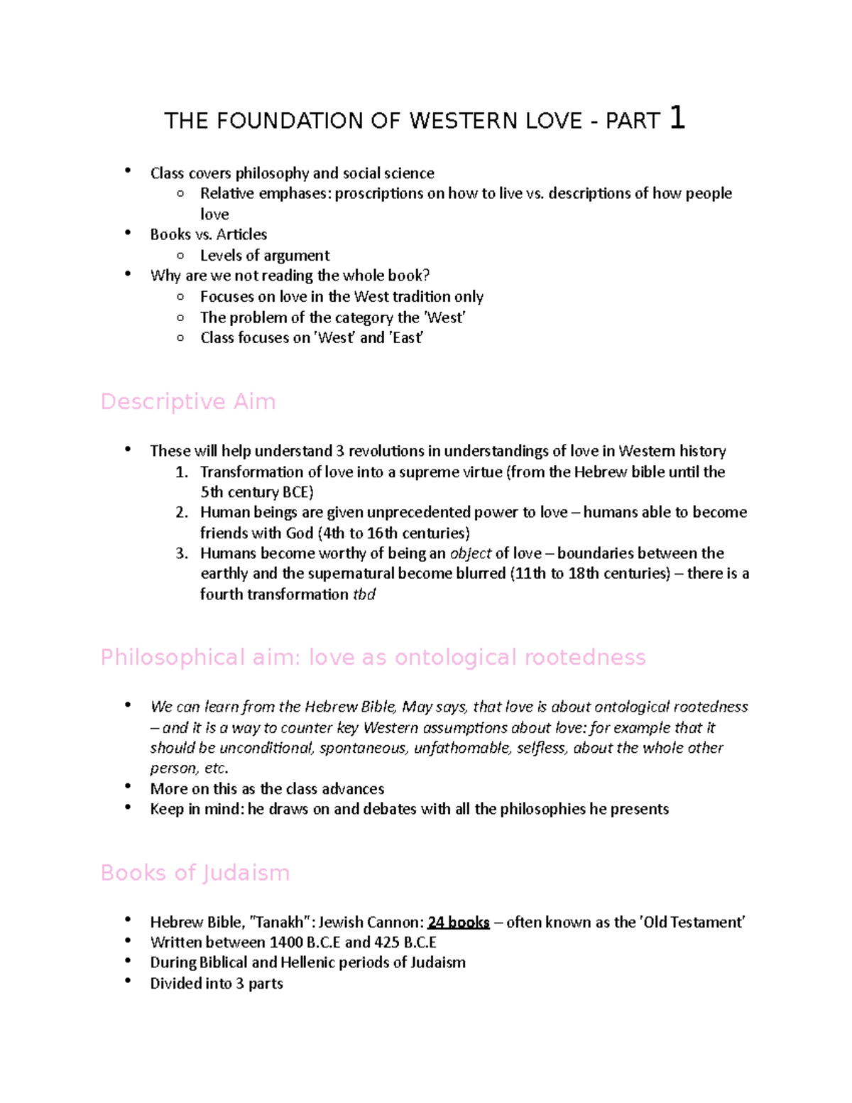 RE103 Lecture 2 - WLU - THE FOUNDATION OF WESTERN LOVE - PART 1 Class ...